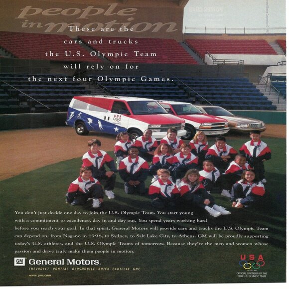 General Motors Olympics | Art | 998 General Motors Olympics Vintage ...